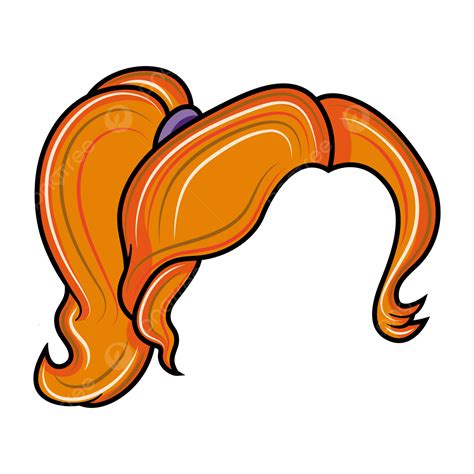 여성용 주황색 머리 주황색 가발 애니메이션 머리카락 여성용 헤어 Png 일러스트 및 벡터 에 대한 무료 다운로드 Pngtree