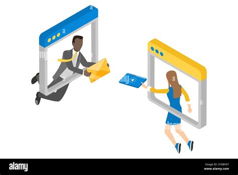3d Isometric Flat Conceptual Illustration Of Video Conference And Online Meeting 3d Isometric