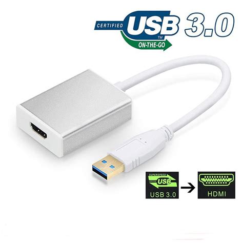 Hdmi Usb 3 0 Hdmi Display Adapter Cards White Shopee Thailand