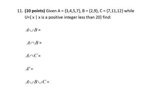 Solved 11 10 Points Given A 3457 B 29 C