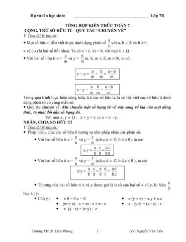 tong-hop-kien-thuc-toan-7 - Cúc Ngô Thị Hồng - Page 12 | Flip PDF Online | PubHTML5