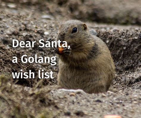 Dear Santa A Golang Wish List Rgolang