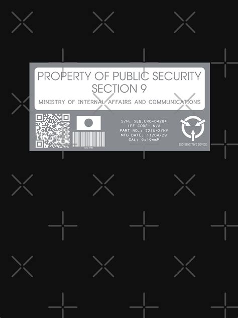 Property Of Section 9 Gits Essential T Shirt For Sale By Orinemaster