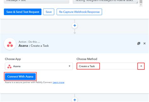 how to create asana tasks for new telegram messages pabbly