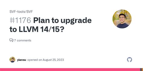 plan to upgrade to llvm 14 15 · issue 1176 · svf tools svf · github