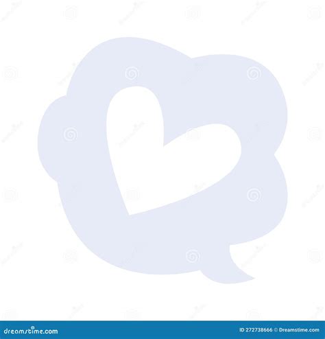 Heart Shape Speech Bubble Stock Vector Illustration Of Communication 272738666