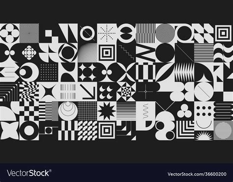 Monochrome Abstract Pattern Design Royalty Free Vector Image