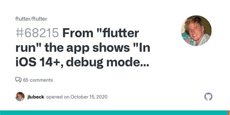 From Flutter Run The App Shows In Ios 14 Debug Mode Flutter Apps Can Only Be Launched From