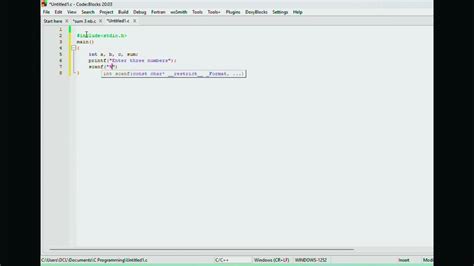 তিনটি সংখ্যার যোগফল নির্ণয়ের সি প্রোগ্রাম Youtube
