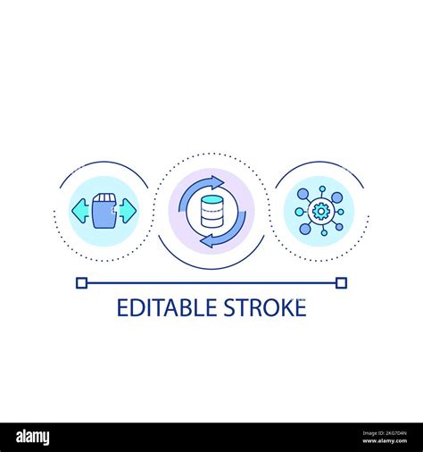 Large Database Size Loop Concept Icon Stock Vector Image And Art Alamy