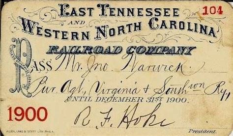 Vintage Railroad Ticket From The 1900s