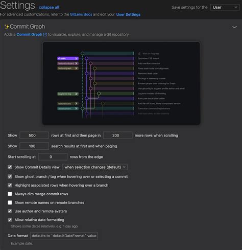 Gitlens Commit Graph