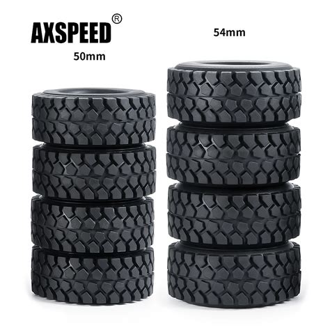 Axspeed 부드러운 고무 타이어 10 인치 액시얼 Scx24 90081 데드볼트 Ax00001 Axi00002 124