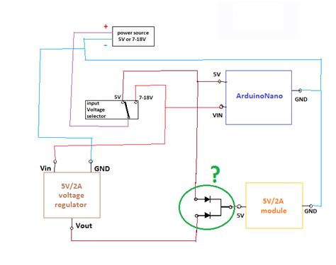 do i need diodes for my circuit if yes please suggest tolerating different power sources