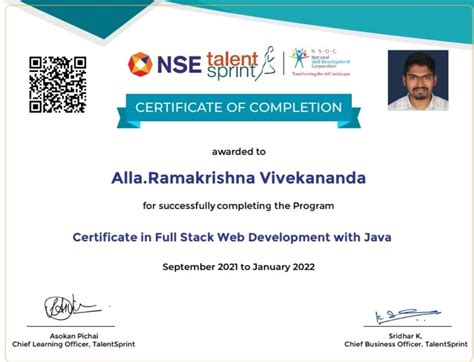 Vivekananda Alla On Linkedin Talentsprint Fullstackdevelopment