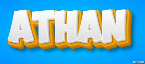 Athan Text Effect And Logo Design Name