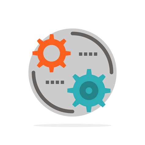 Control Setting Gear Setting Abstract Circle Background Flat Color Icon