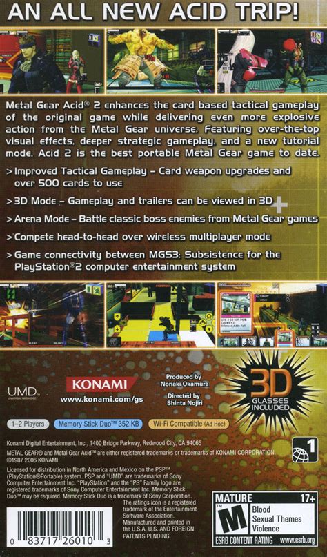 Metal Gear Acid 2 Box Shot For Psp Gamefaqs