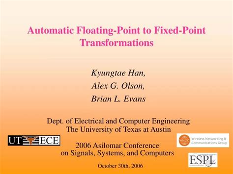 ppt automatic floating point to fixed point transformations