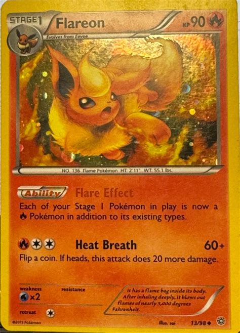 Flareon Cosmos Holo 13 Prices Pokemon Ancient Origins Pokemon Cards