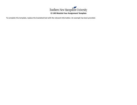 Cj 140 Module Four Assignment An Example Has Been Provided Audience Internal Or External