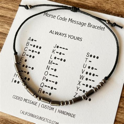 Morse Code Bracelet Etsy