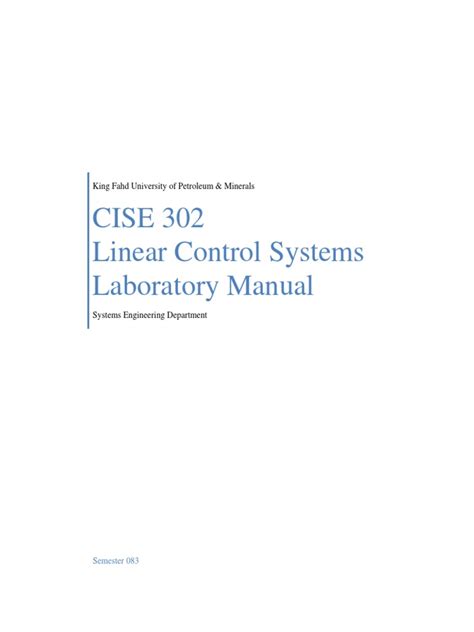 linear control systems lab manual matlab matrix mathematics