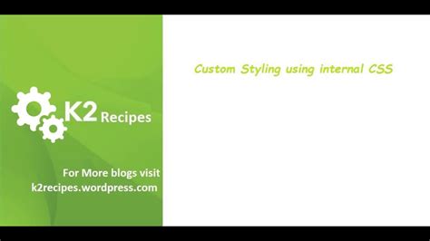 K Smartforms Custom Styling Using Internal CSS YouTube