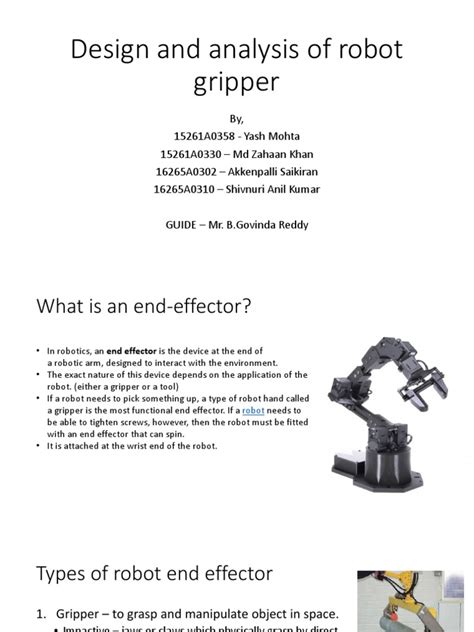 Design And Analysis Of Robot Gripper In Ansys Pdf Materials