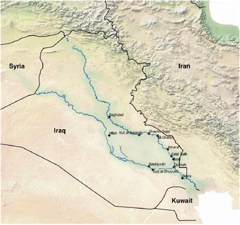 Tigris River Map Justus Perthes Source Of The Eastern Arm Of The