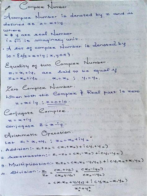 complex number pdf