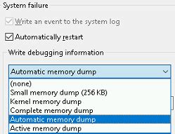 Steps To Configure The Memory Dump In Windows Server