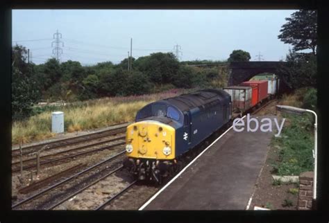 Original 35mm Slide Class 40 40079 W Containers At Helsby Junction