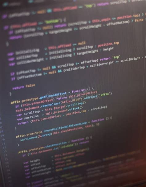 Colorful Programming Php And Html Code On A Monitor Stock Image