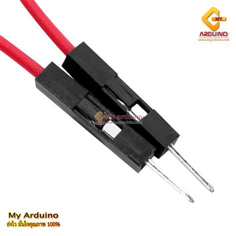 สายไฟจัมเปอร์ 10cm แบบเดี่ยว ผู้ ผู้ สีแดง จำนวน 10 เส้น หนาพิเศษ 24awg ขาย Arduino อุปกรณ์