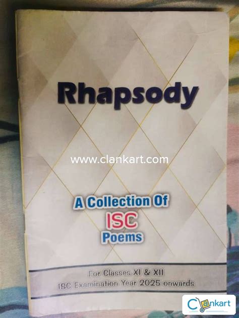 Buy Rhapsody A Collection Of Isc Class 11 And 12 Poems Book In