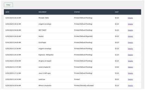 User Web Interface Accessible Version PaperCut