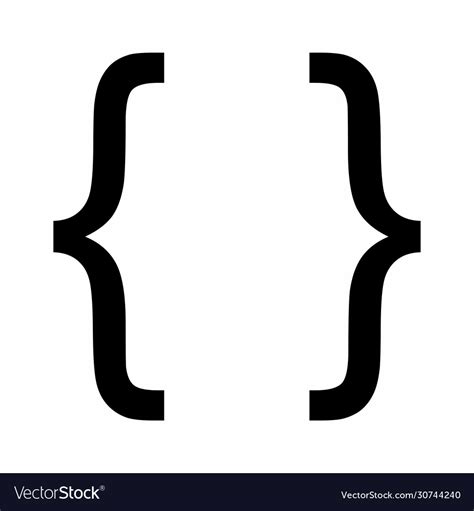 Curly Bracket Icon Royalty Free Vector Image Vectorstock