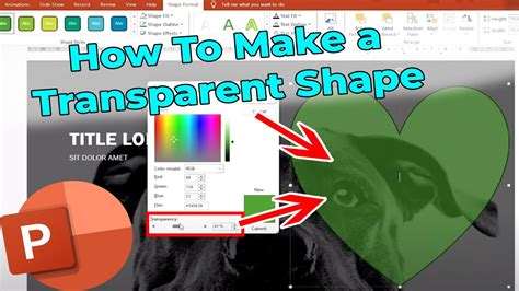 How to Make a Shape Transparent in PowerPoint - YouTube