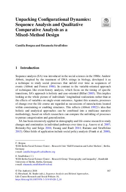 Pdf Unpacking Configurational Dynamics Sequence Analysis And