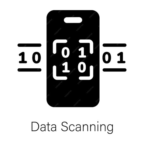 Premium Vector An Editable Solid Icon Of Data Scanning