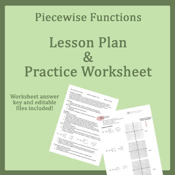 Piecewise Functions Lesson And Practice Worksheet By Jenna Ren TPT