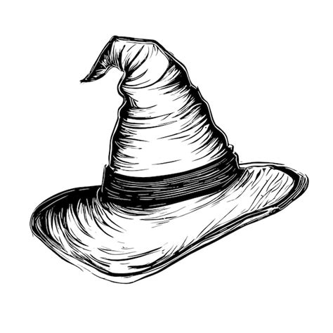 Premium Vector Halloween Witch Hat Sketch