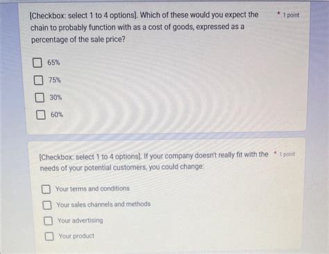 Solved Checkbox Select 1 To 4 Options Which Of These
