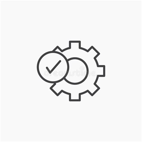 Execution Icon Vector Stock Vector Illustration Of Gear 348311919