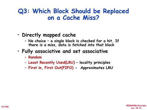 ppt eeng 449bg cpsc 439bg computer systems lecture 17 memory hierarchy design part i