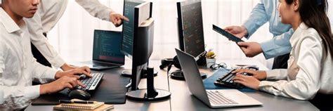 Premium Photo Software Development Team Working Together In Office