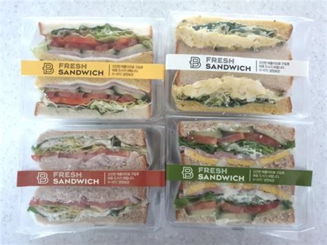 파리바게트 샌드위치 4개메뉴 솔직후기디럭스 에그샐러드 통밀햄에그 크랜베리치킨호밀