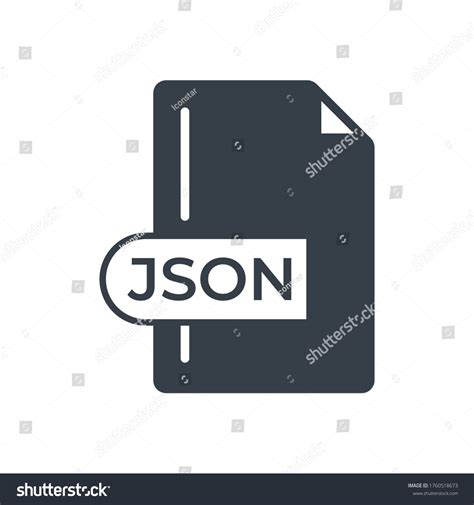 JSON File Format Icon JSON Extension Filled Royalty Free Stock Vector 1760518673 Avopix Com