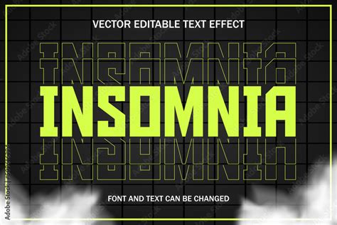 Insomnia Font Typography 3d Editable Text Effect Style Lettering